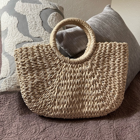 Bags | Straw Beach Purse | Poshmark